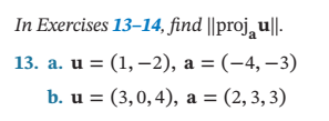 Solved In Exercises 13-14, find ||proju||. 13. a. u = (1, | Chegg.com