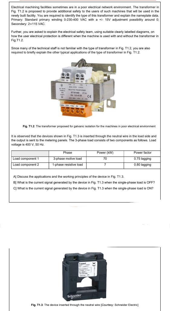 Solved Activity Task Part 1 A 3-phase power transformer (80 | Chegg.com