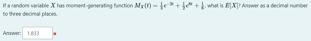 Solved If a random variable X has moment-generating function | Chegg.com