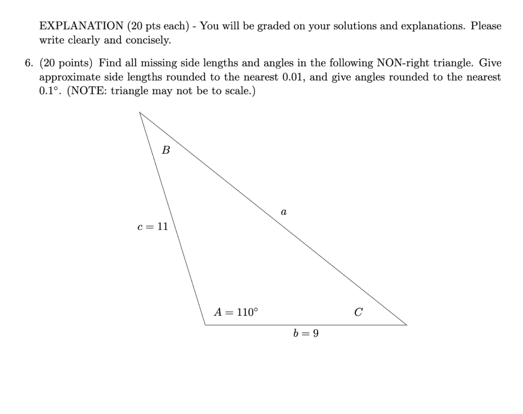 Solved EXPLANATION (20 pts each) - You will be graded on | Chegg.com