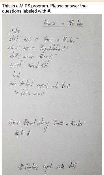 Solved This is a MIPS program. Please answer the questions | Chegg.com