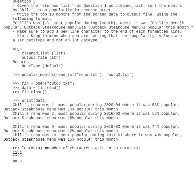 def read_txt(input_file): II II II Question 1 The | Chegg.com