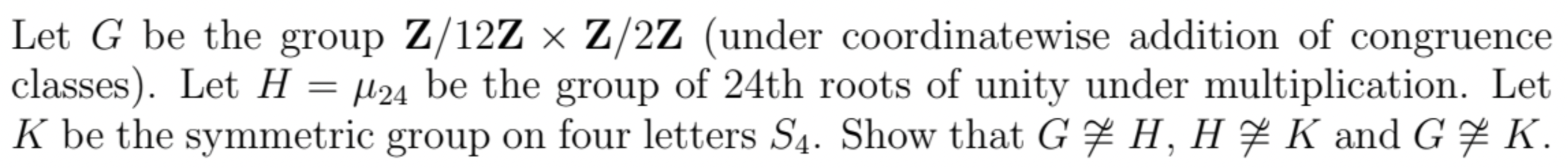 Solved Let G be the group Z/12Z x Z/2Z (under coordinatewise | Chegg.com
