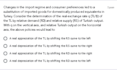 Solved 2 puan According to the Balassa-Samuelson theory, a | Chegg.com