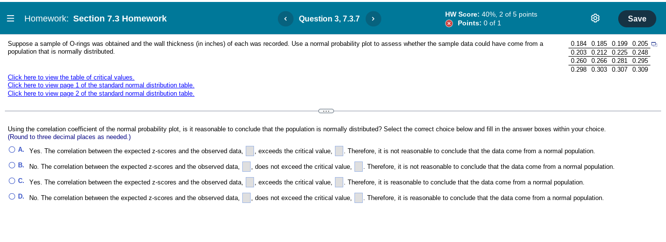 Solved Homework Section 7 3 Homework Question 3 7 3 7 Hw