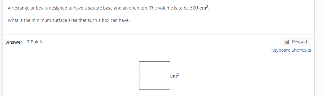 Solved A rectangular box is designed to have a square base | Chegg.com