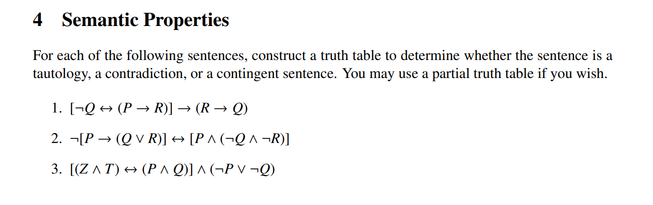 Solved 4 Semantic Properties For each of the following | Chegg.com
