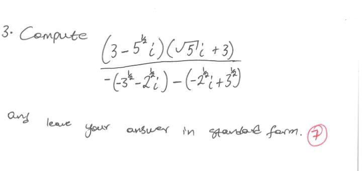 Solved 3. Compute (3-5*:)(U50 +3) -634-26) --:+3) ang leave | Chegg.com