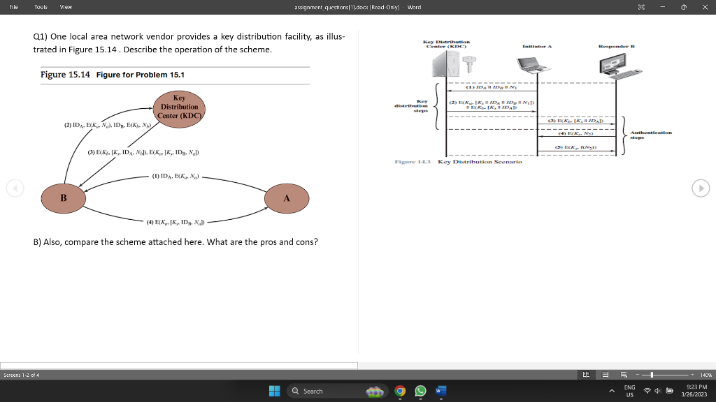 Solved Q1) One local area network vendor provides a key | Chegg.com