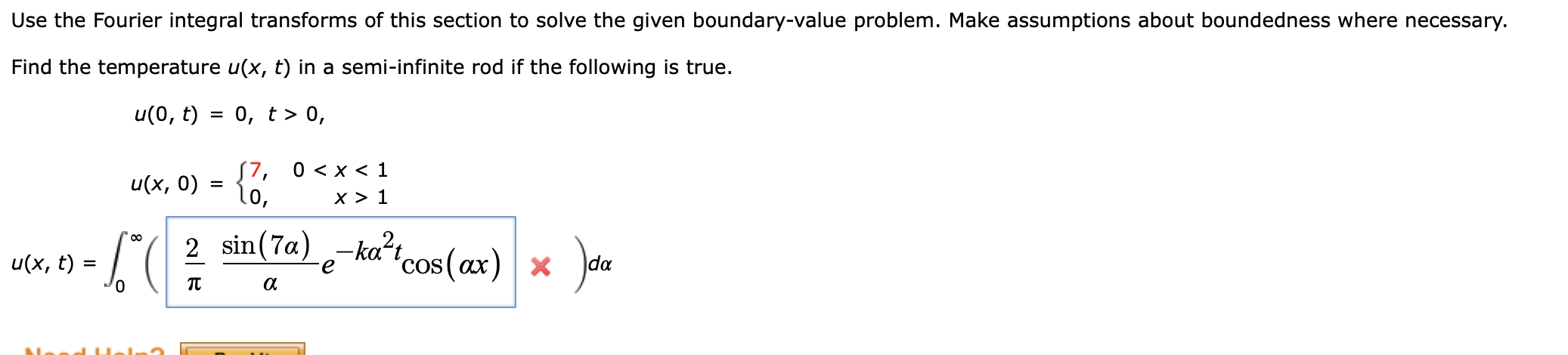 Solved Use the Fourier integral transforms of this section | Chegg.com