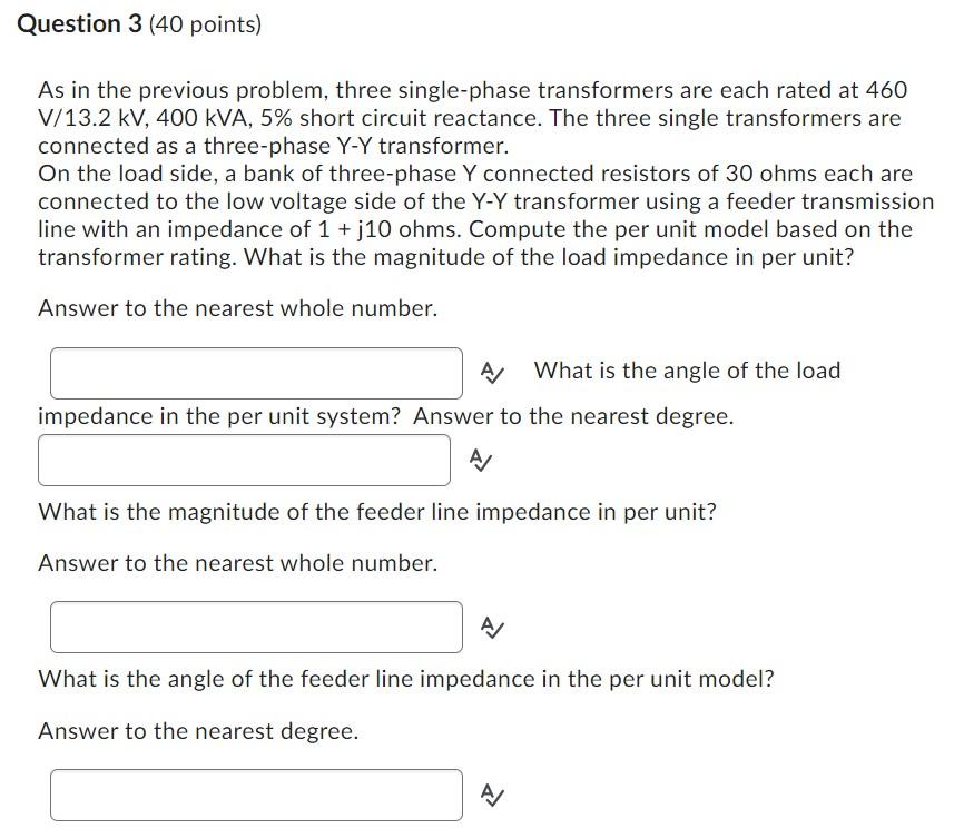 Solved As in the previous problem, three single-phase | Chegg.com