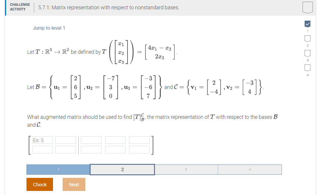 Solved CHALLENGE ACTIVITY 5.7.1: Matrix representation with | Chegg.com