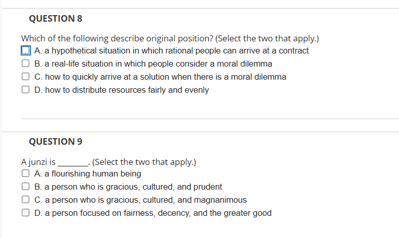 Solved QUESTION 8 Which of the following describe original | Chegg.com