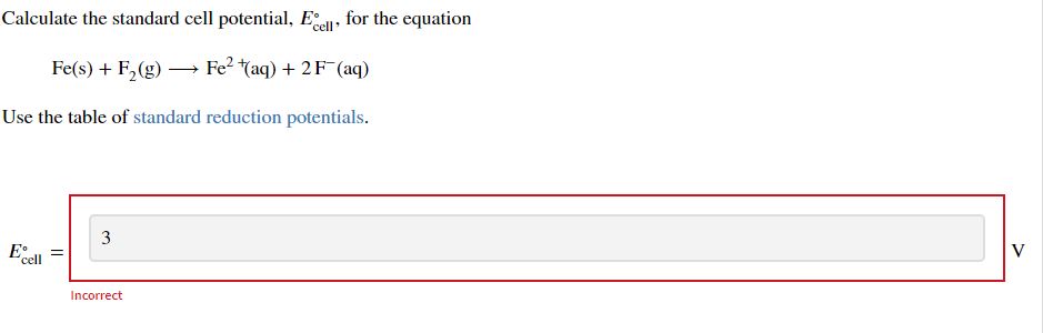 Solved Calculate The Standard Cell Potential Ecell ∘ For