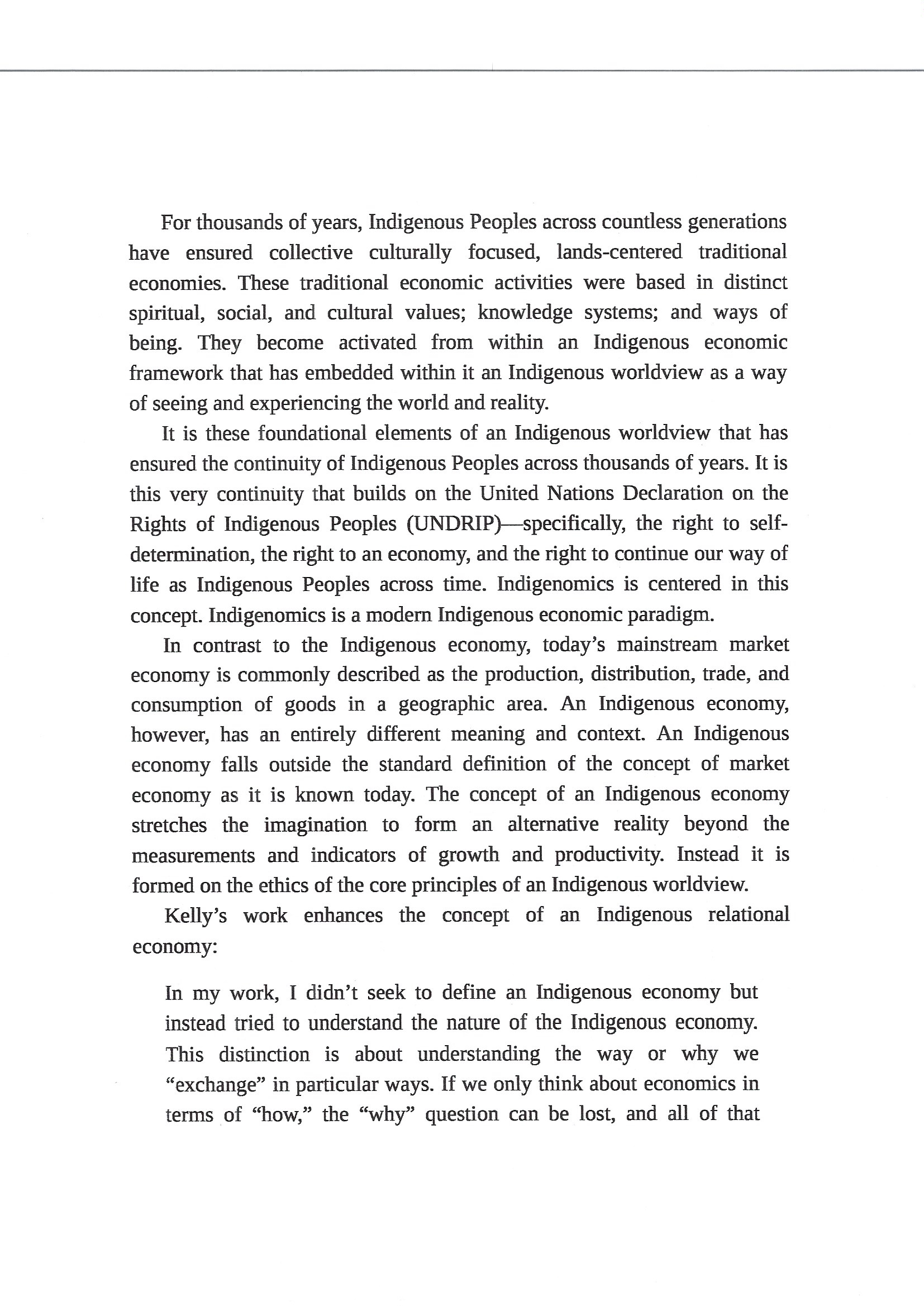 Solved Read Chapter 5 of Indigenomics, "The Indigenous | Chegg.com