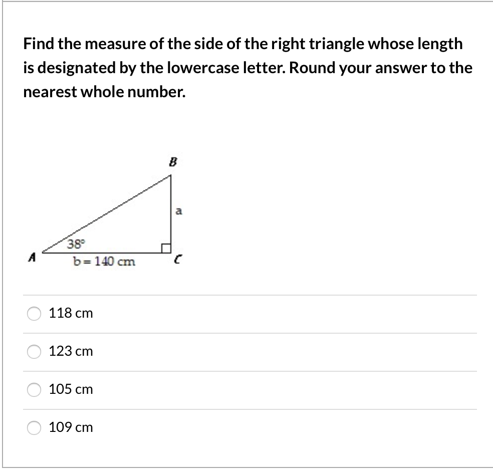 Solved Find the measure of the side of the right triangle | Chegg.com