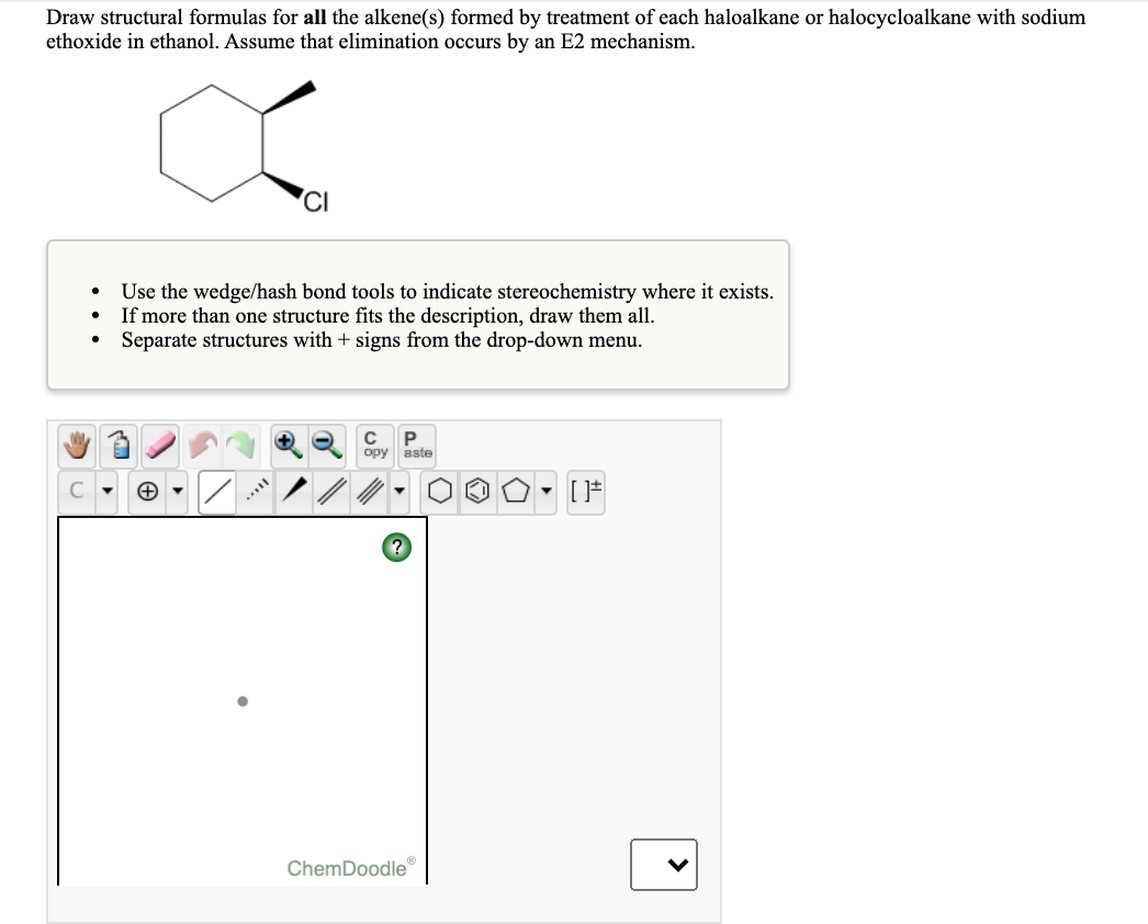 Solved Draw structural formulas for all the alkene(s) formed | Chegg.com