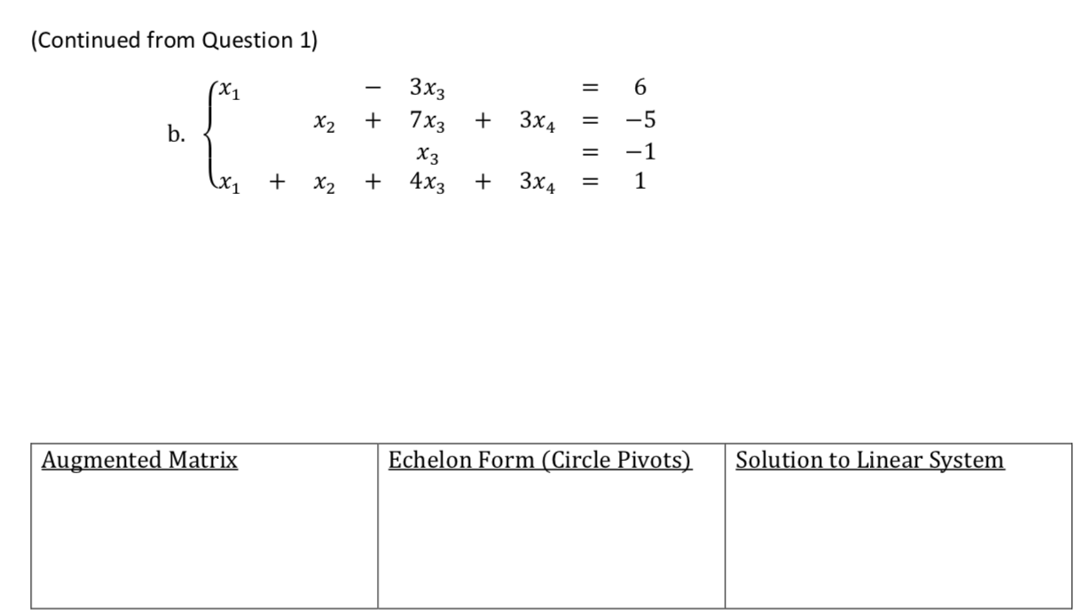 Solved 1. (8pts each) For the following linear systems(a-c): | Chegg.com