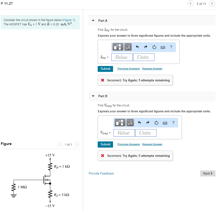 Solved P 1127 5 Of 11 Consider The Circuit Shown In The