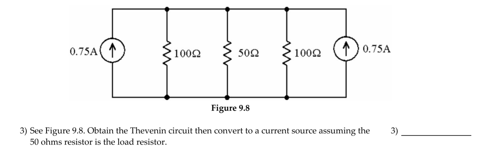 Solved 3) See Figure 9.8. Obtain the Thevenin circuit then | Chegg.com