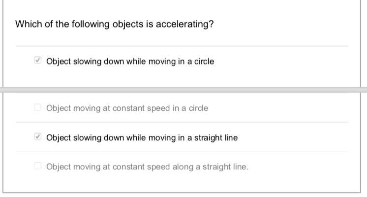 Solved Which of the following objects is accelerating? | Chegg.com