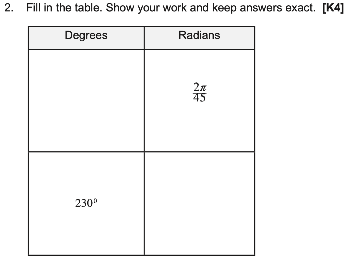 Solved Fill in the table. Show your work and keep answers | Chegg.com