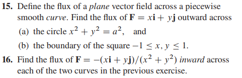 Solved Do excercise 16 (need exc15 ﻿for it)Define the flux | Chegg.com