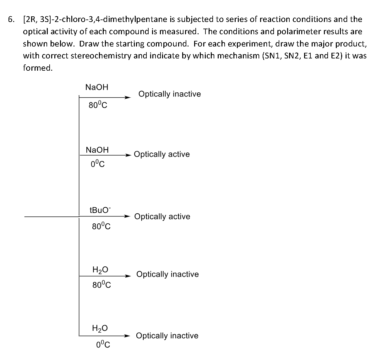 Solved [2R, 3S]-2-chloro-3,4-dimethylpentane is subjected to | Chegg.com