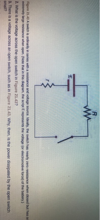 Solved What is the voltage across the open switch in | Chegg.com