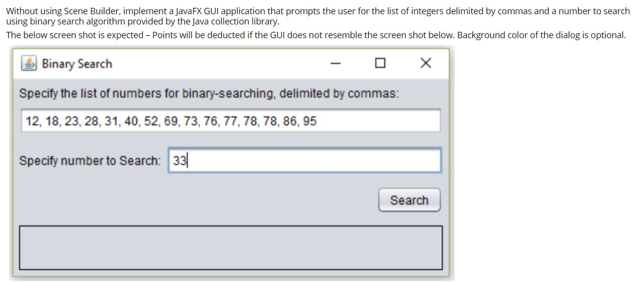 Solved In Javafx The Gui Layout Includes A Label Control