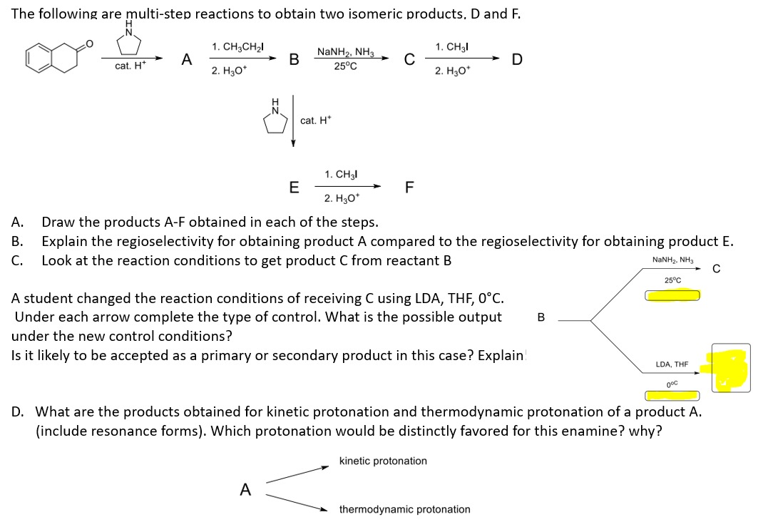 Solved The following are multi-step reactions to obtain two | Chegg.com