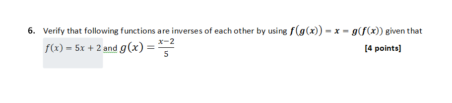 Solved 6. Verify that following functions are inverses of | Chegg.com