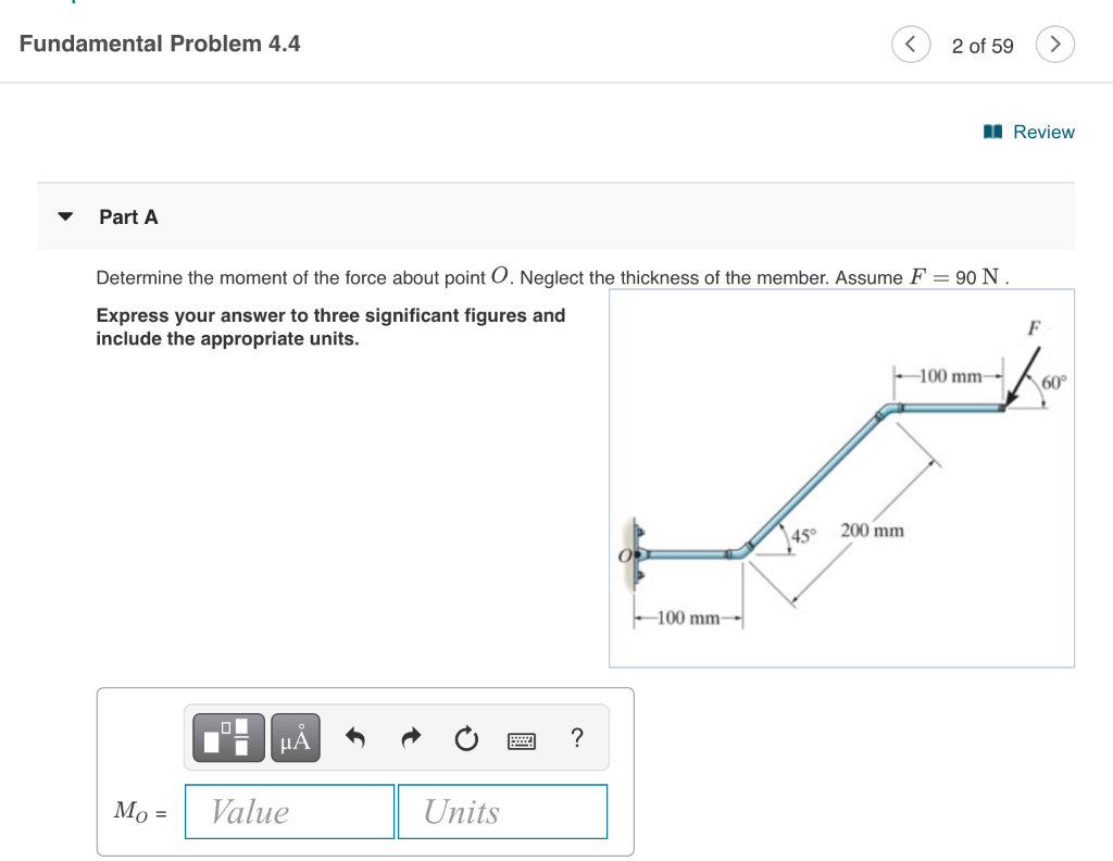 Solved Fundamental Problem 4.4 ☺ 2 of 59 > M Review Part A | Chegg.com