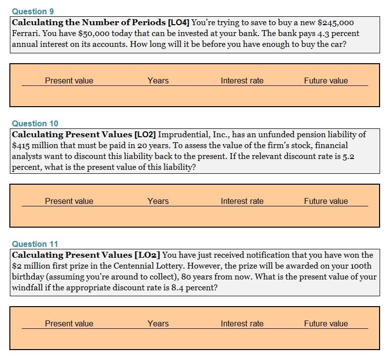 Solved Calculating the Number of Periods [LO4] You're trying | Chegg.com