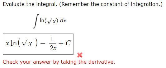 Solved Evaluate the integral. (Remember the constant of | Chegg.com
