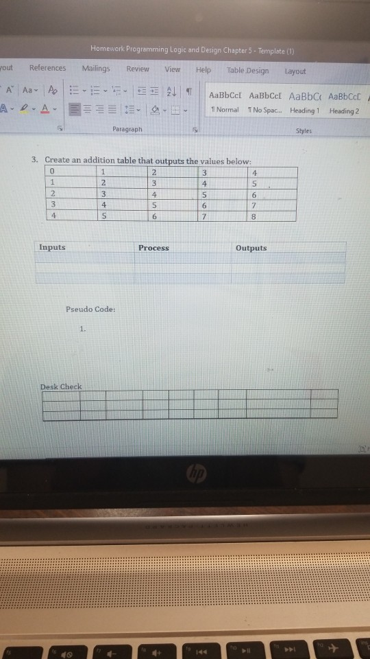 Solved Homework Programming Logic and Design Chapter 5 - | Chegg.com