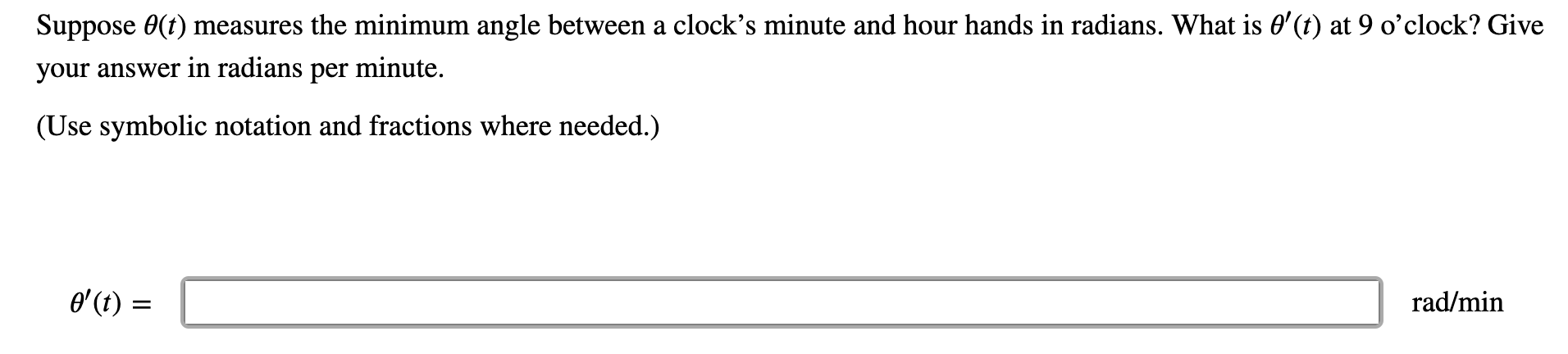 Solved Suppose θ(t) measures the minimum angle between a | Chegg.com