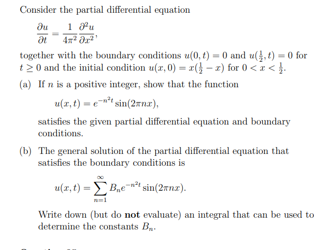 Solved Consider the partial differential equation | Chegg.com