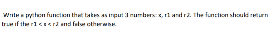 Solved Write a python function that takes as input 3 | Chegg.com
