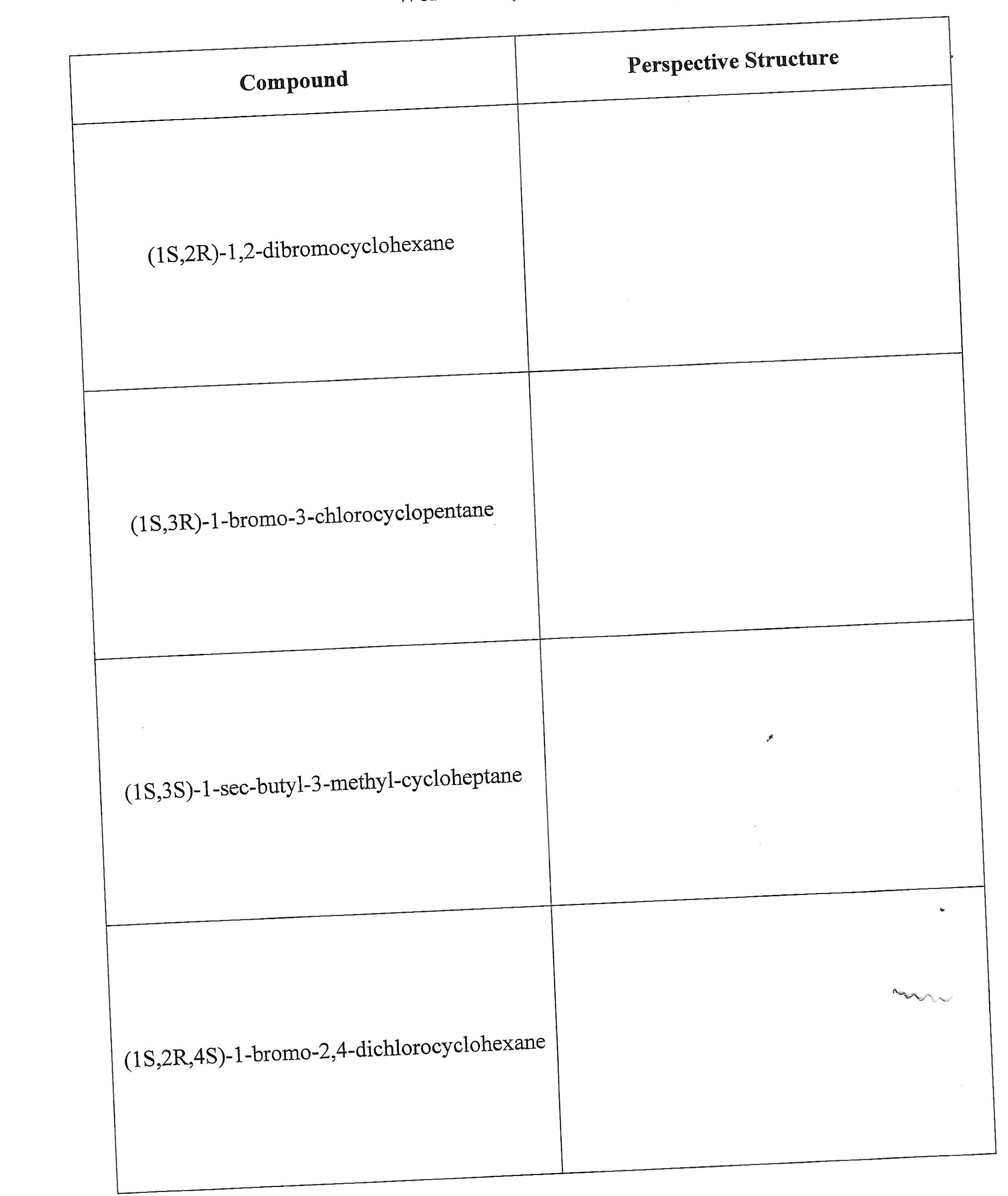 Solved Compound Part A: Draw the perspective structure | Chegg.com
