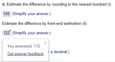 Solved Estimate the sum or difference in each of the | Chegg.com