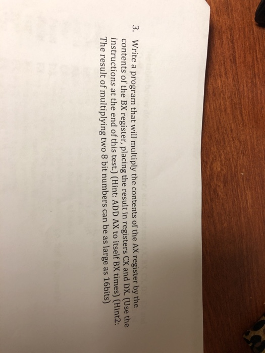 Solved 3. Write a program that will multiply the contents of | Chegg.com