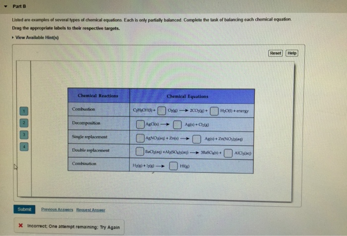 Solved Part B Listed are examples of several types of | Chegg.com