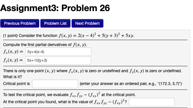 Solved Assignment3: Problem 29 Previous Problem Problem List | Chegg.com