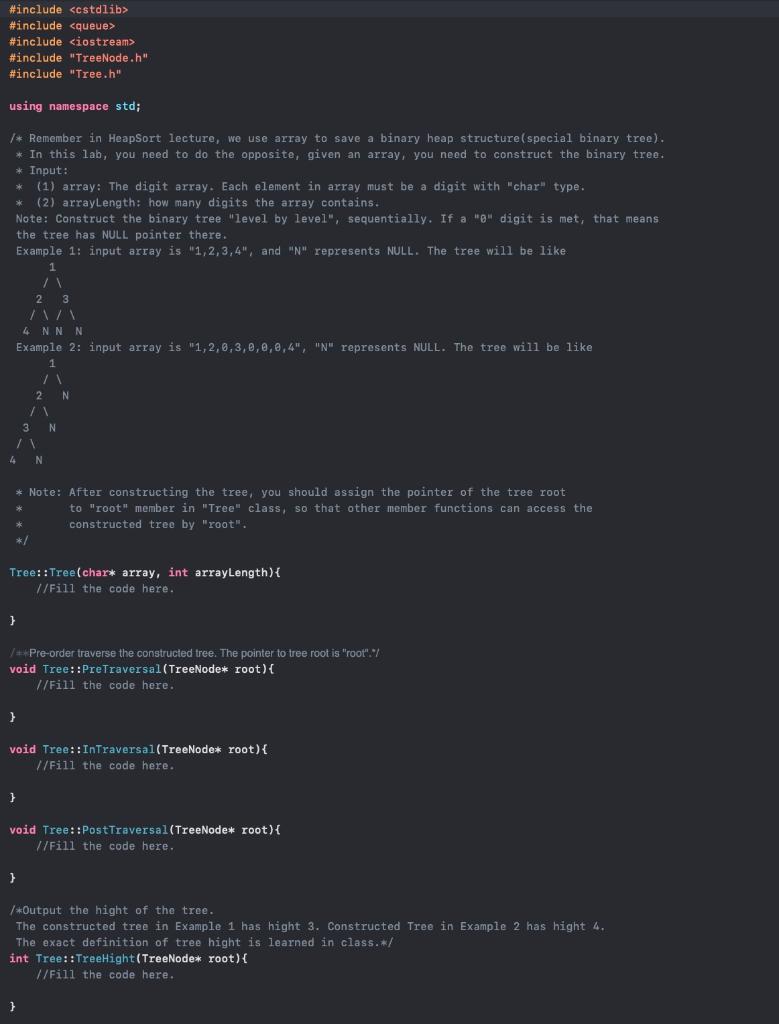 Solved please use c++ to write the following five functions! | Chegg.com