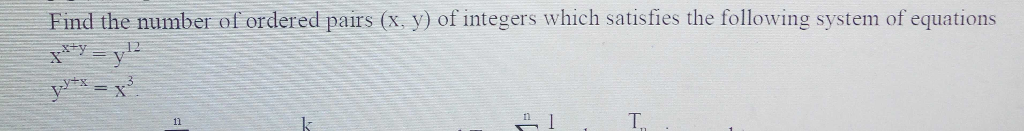 Solved Find the number of ordered pairs (x, y) of integers | Chegg.com
