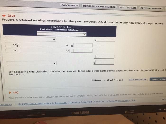 Solved CALCULATOR MESSAGE MY INSTRUCTOR FULL SC Exercise 2-8 | Chegg.com
