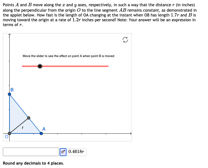 Solved Points A and B move along the x and y axes, | Chegg.com