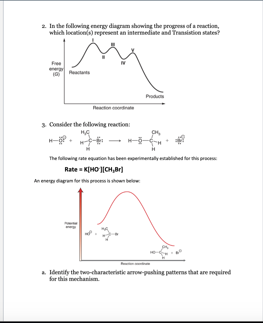 Solved 2. In the following energy diagram showing the | Chegg.com