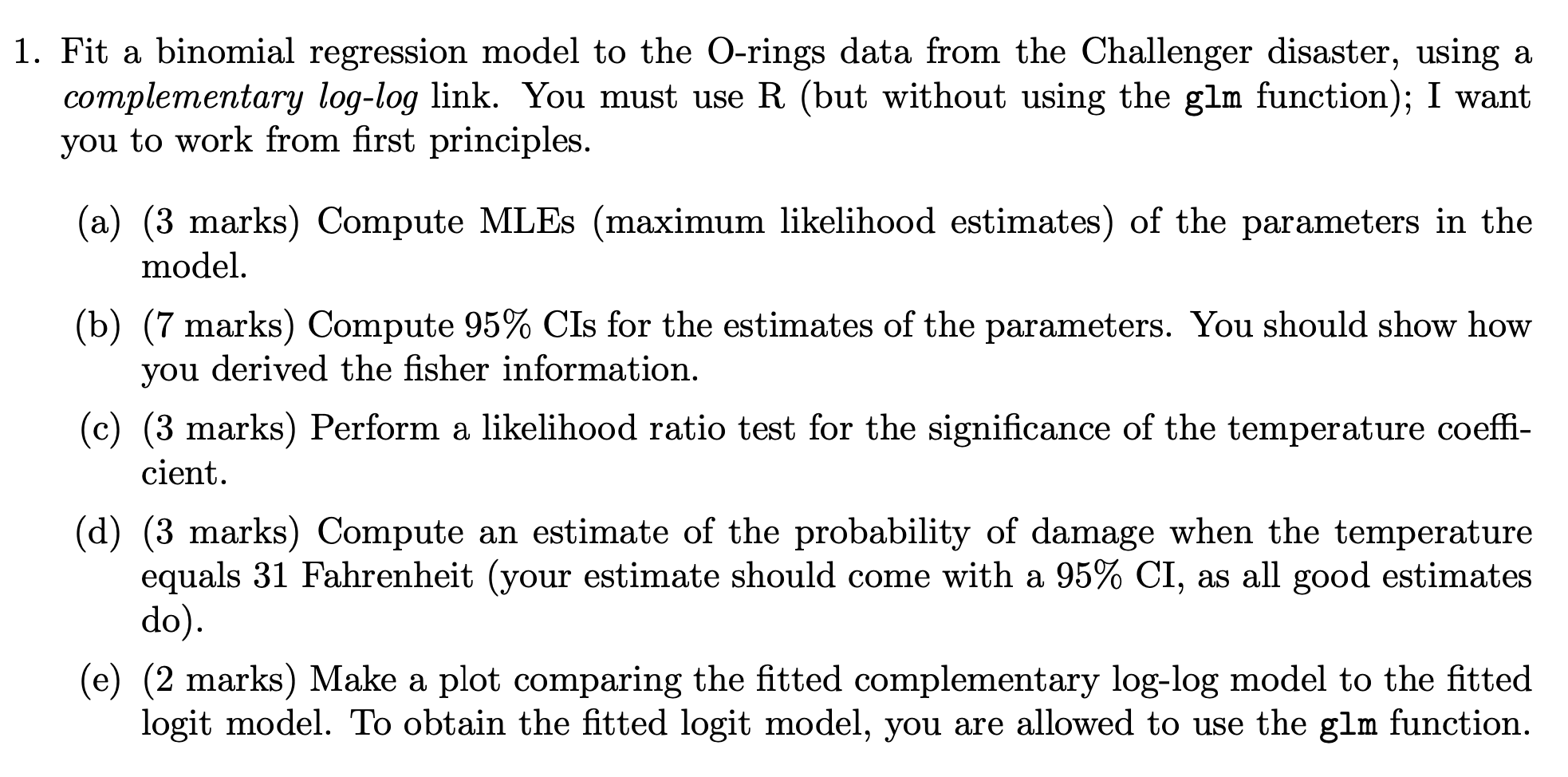 Solved Fit a binomial regression model to the O-rings data | Chegg.com